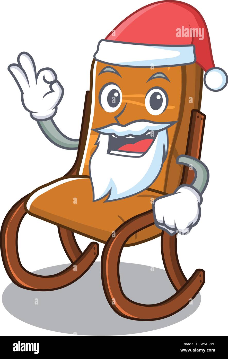 Santa toy rocking chair above cartoon table Stock Vector Image & Art ...