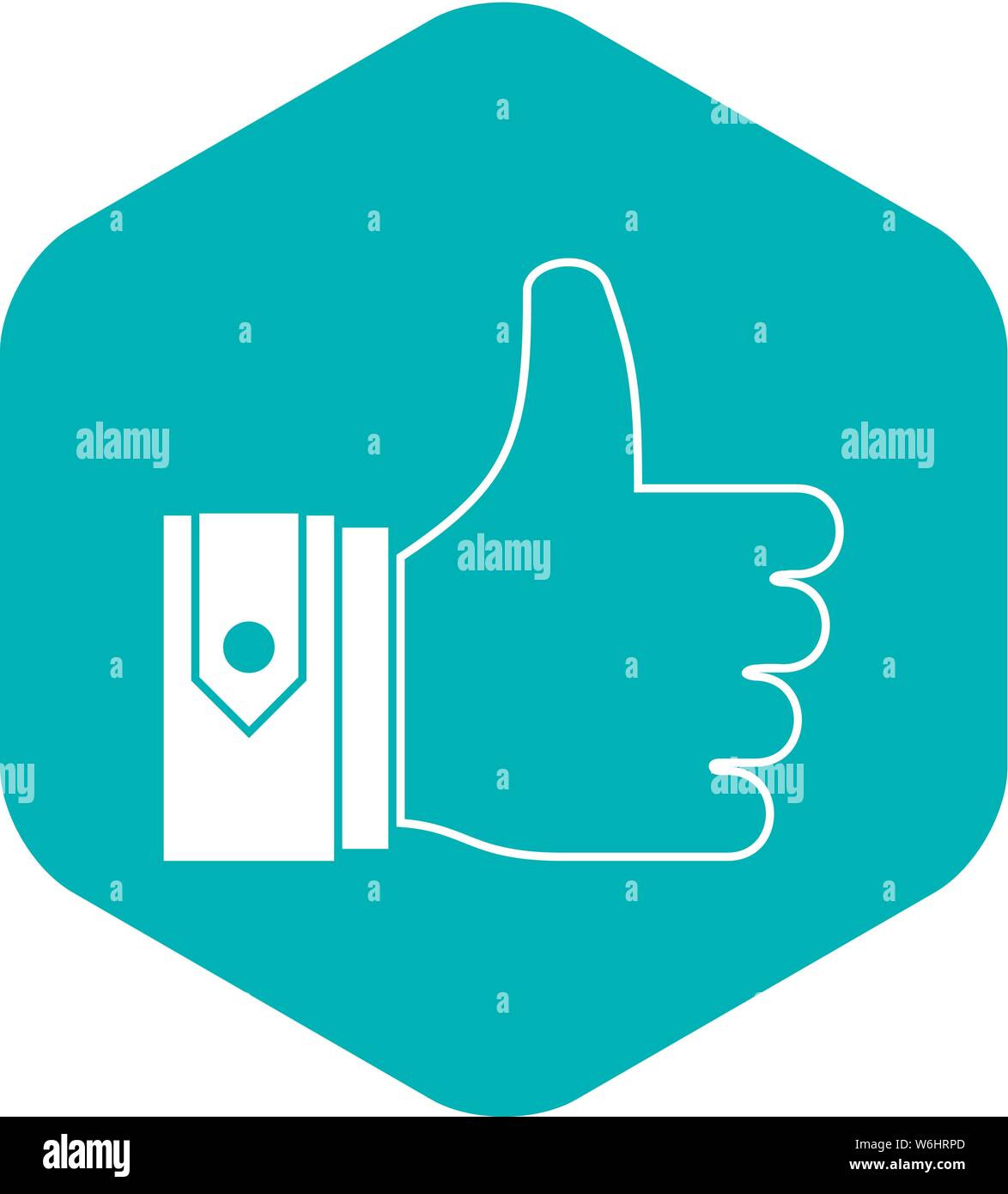 Thumbs up icon, simple style Stock Vector Image & Art - Alamy