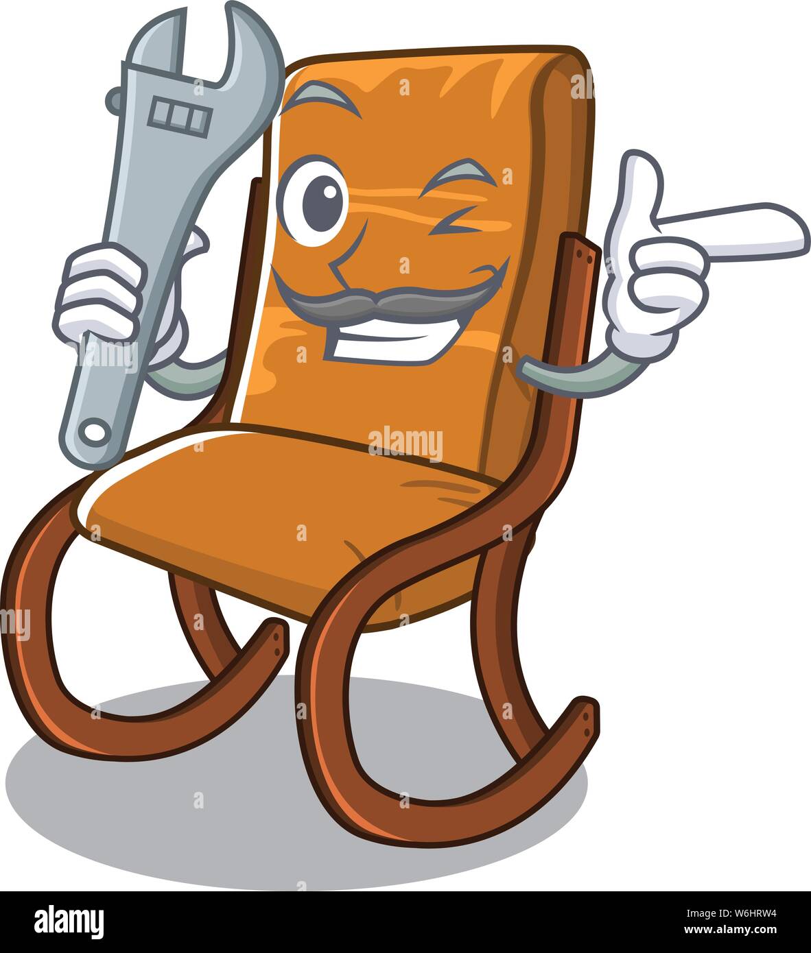 Mechanic toy rocking chair above cartoon table Stock Vector Image & Art ...