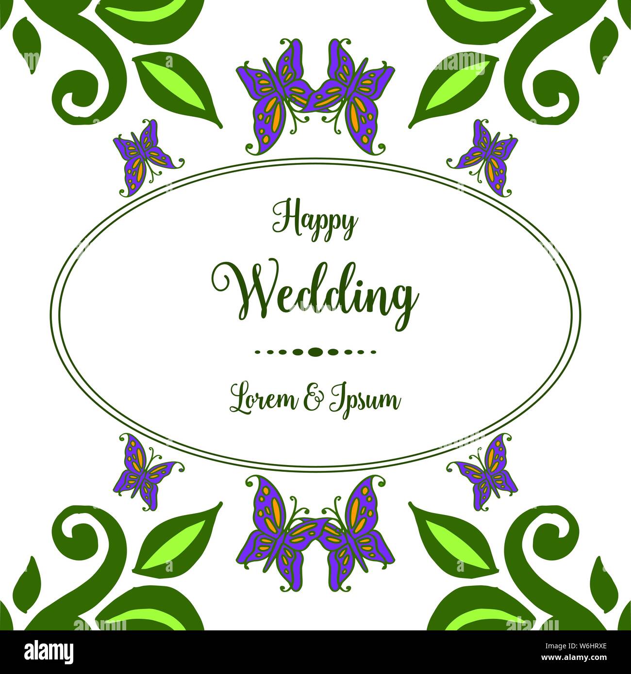 Branches leaf and flowers, seamless pattern frame, design of card happy ...
