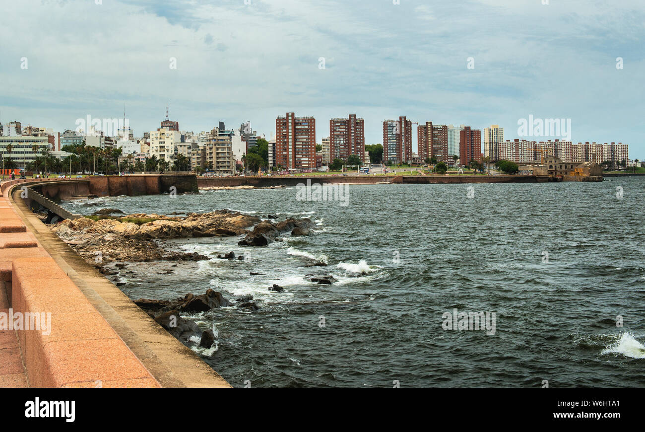 The Rambla of Montevideo is an avenue that goes all along the coastline ...