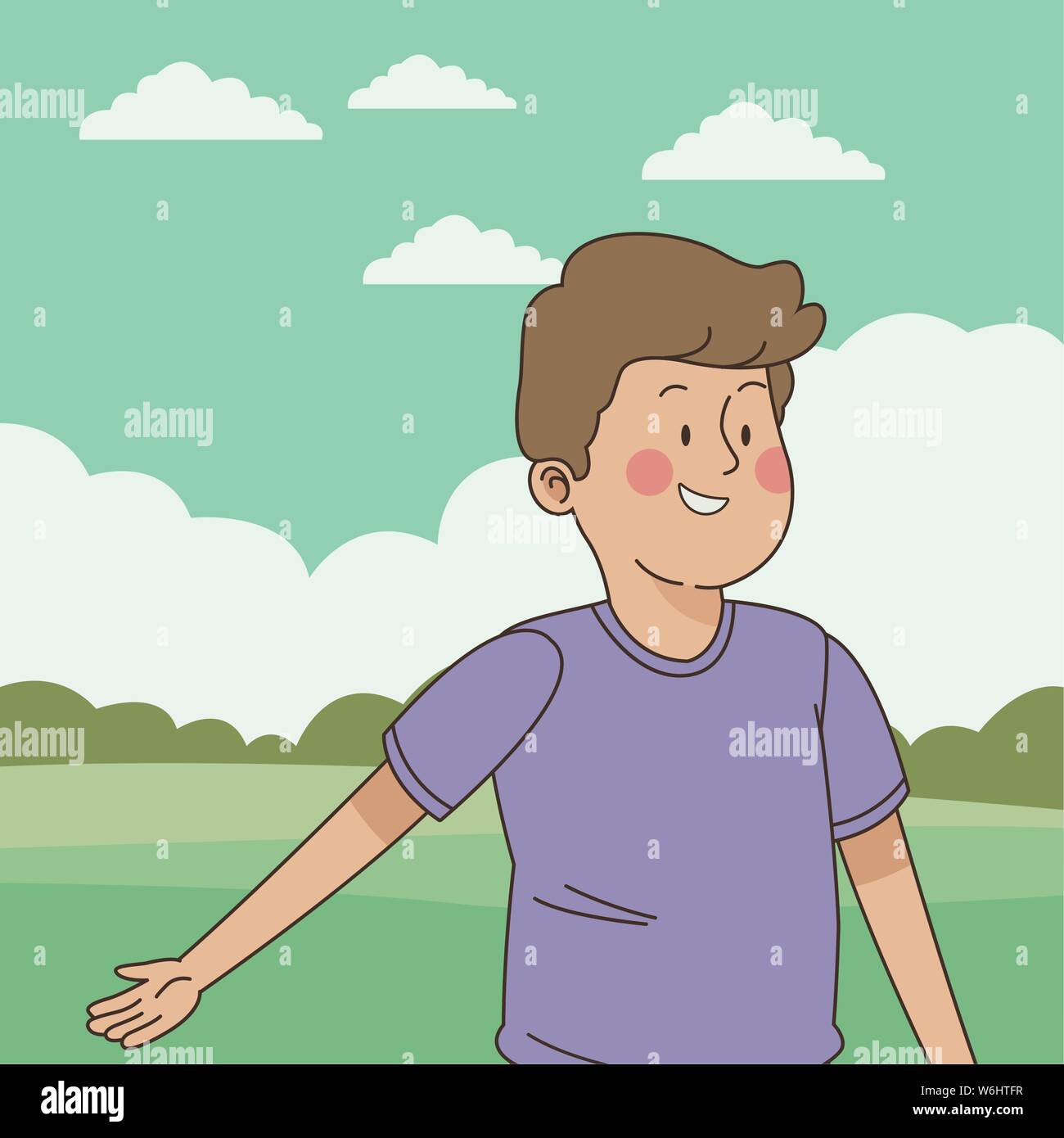 Teenager boy smiling face cartoon Stock Vector Image & Art - Alamy