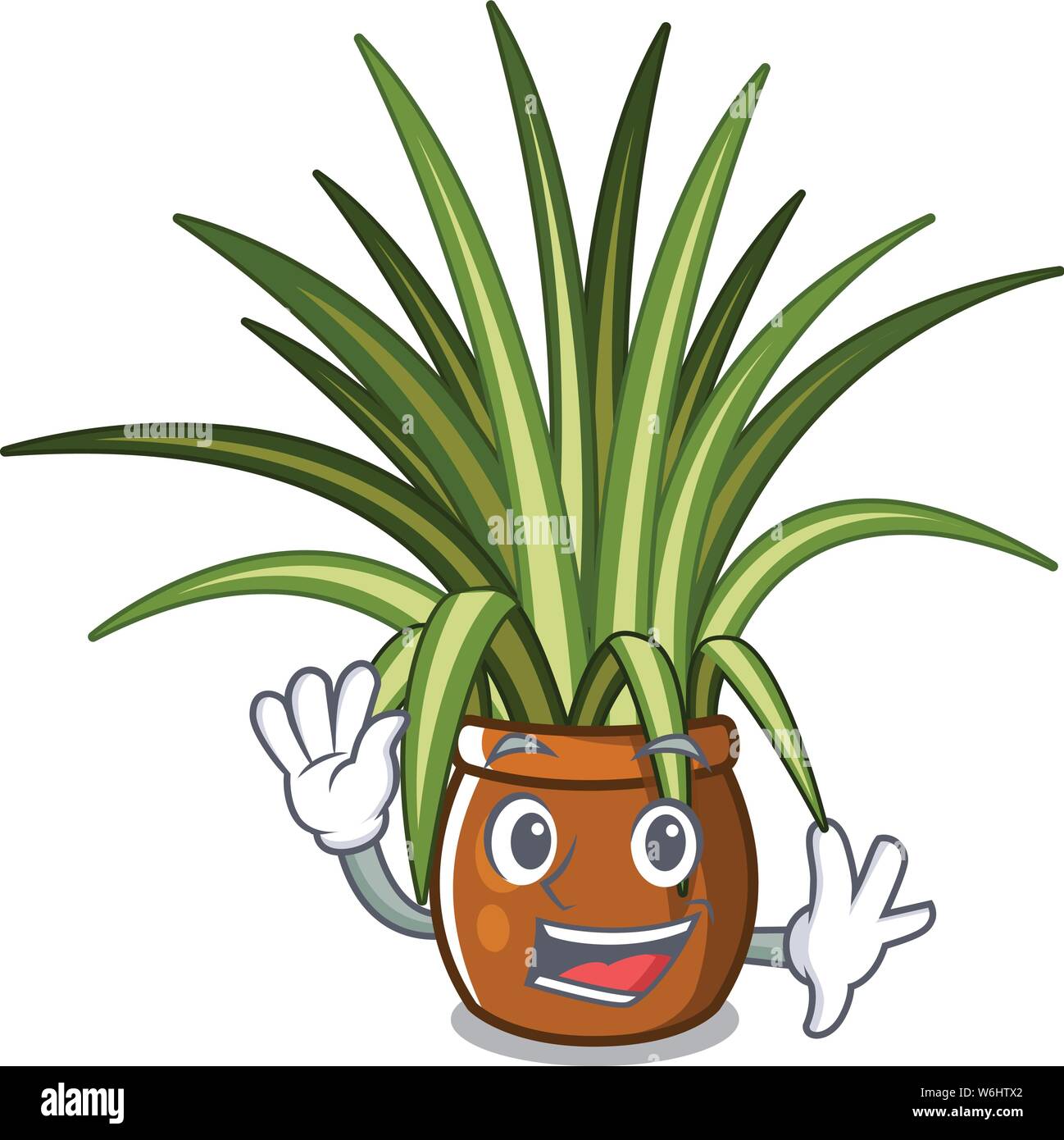 Happy cute cartoon spider waving hi-res stock photography and images ...