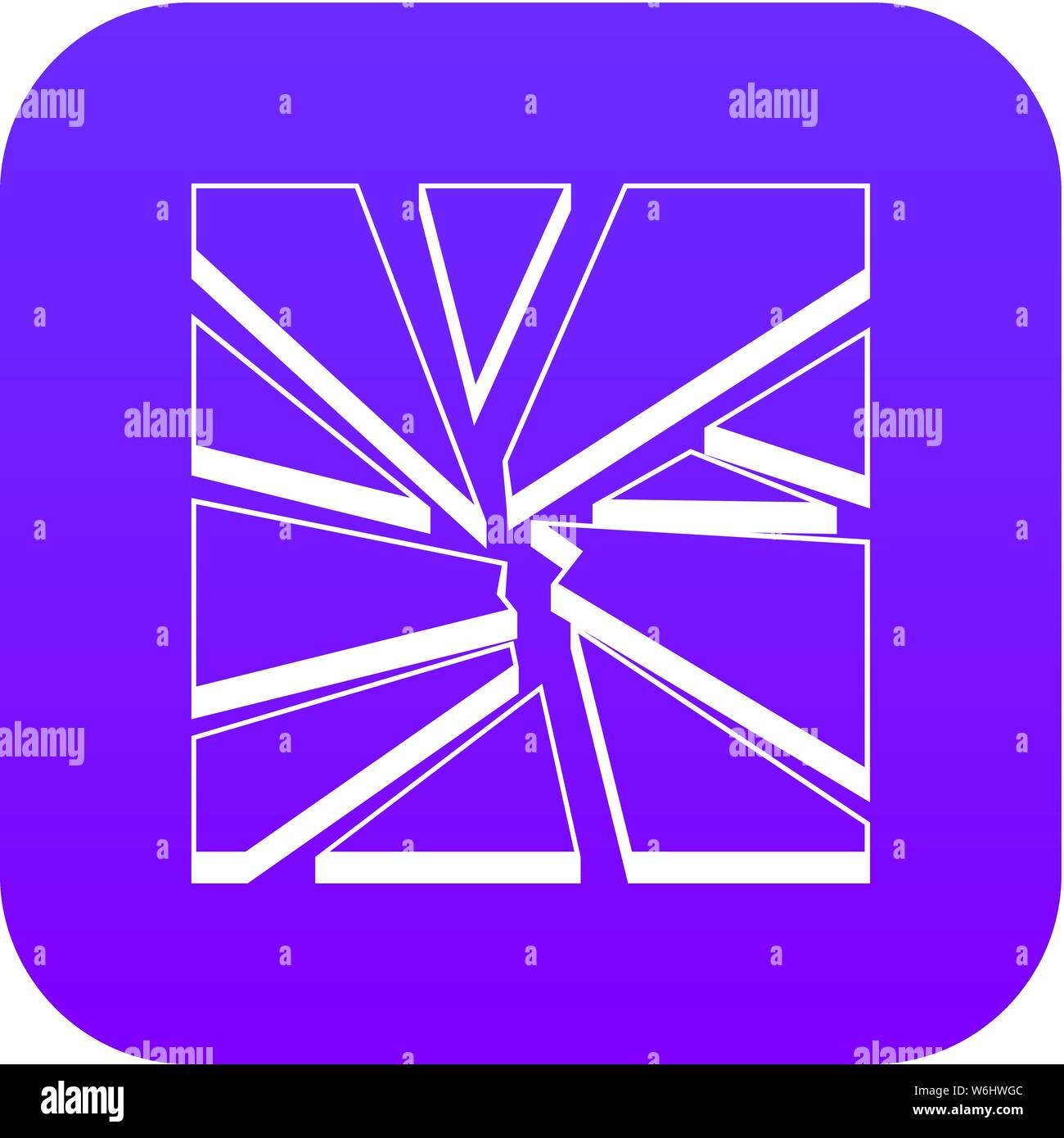 Broken glass icon digital purple Stock Vector Image & Art - Alamy