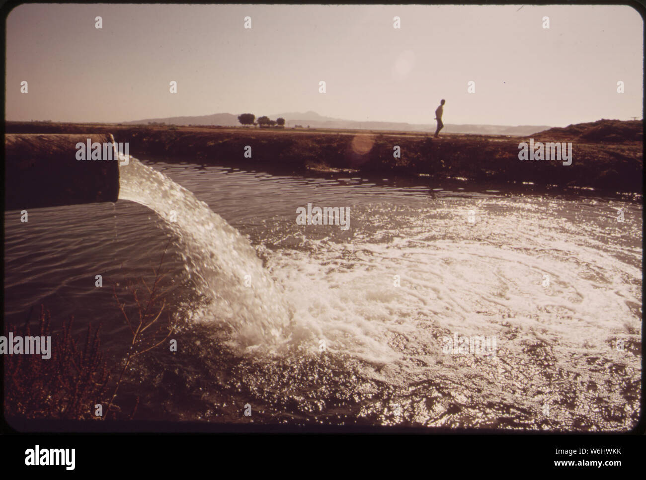 IRRIGATION CANAL ON THE COLORADO RIVER INDIAN RESERVATION Stock Photo ...