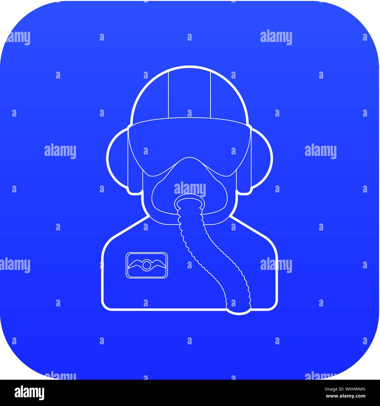 Pilot icon blue vector Stock Vector Image & Art - Alamy
