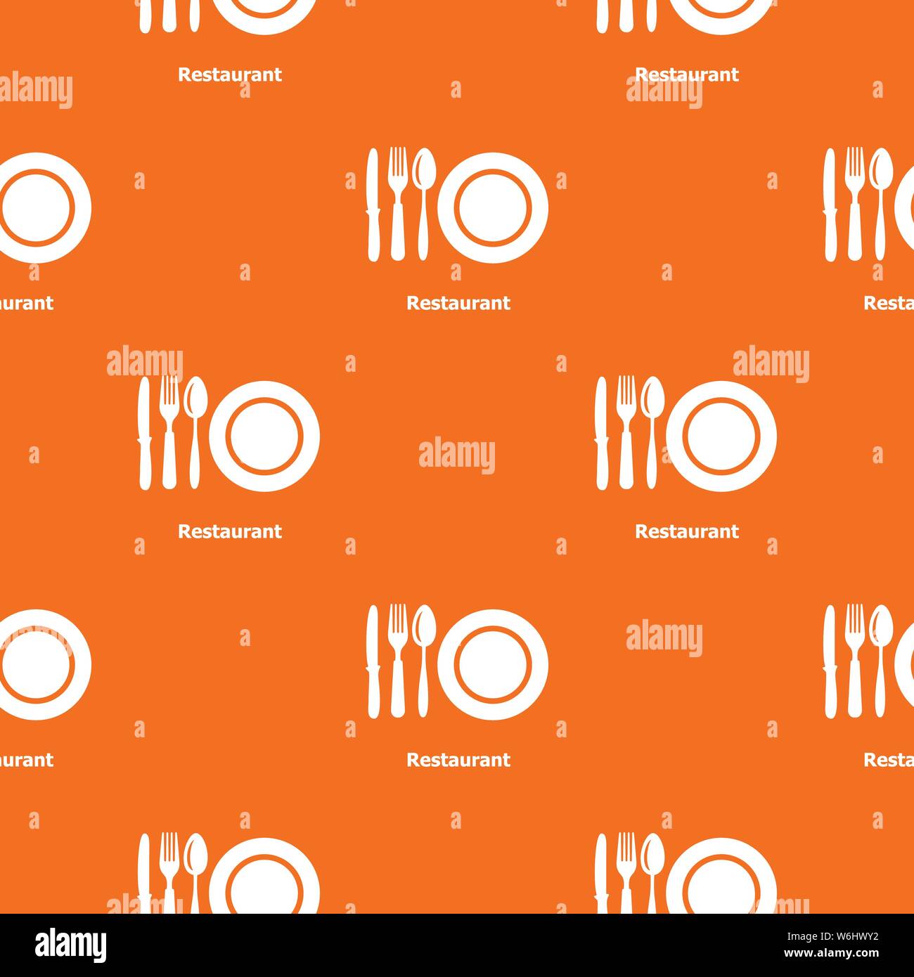 Restaurant pattern vector orange Stock Vector Image & Art - Alamy