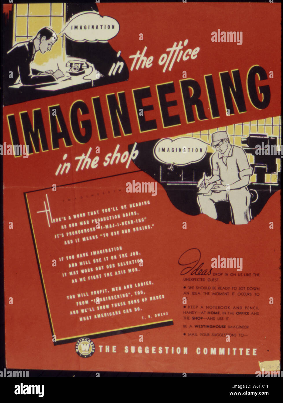 Imagination in the Office. Imagineering in the Shop Stock Photo - Alamy