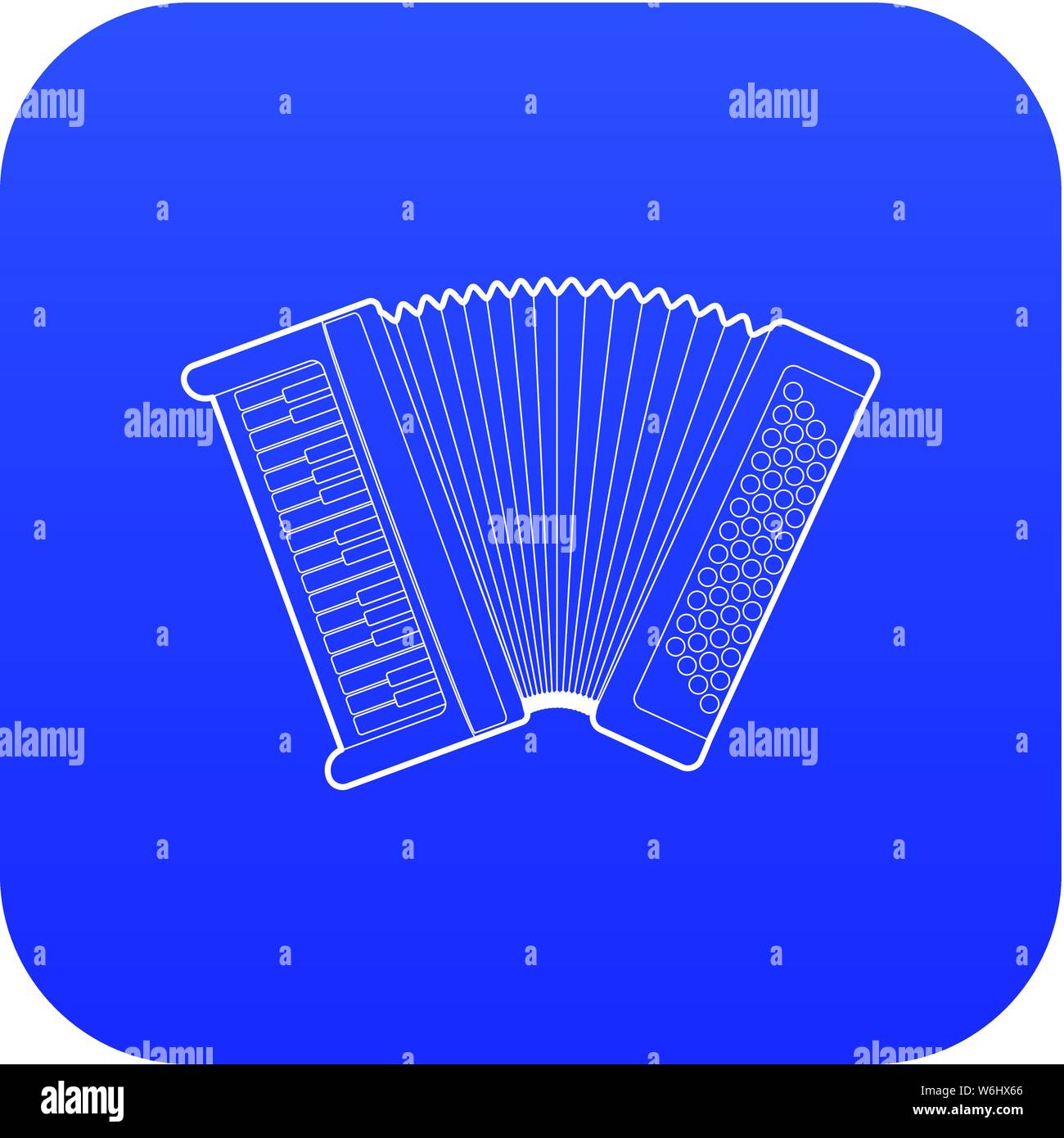 Accordion icon blue vector Stock Vector Image & Art - Alamy