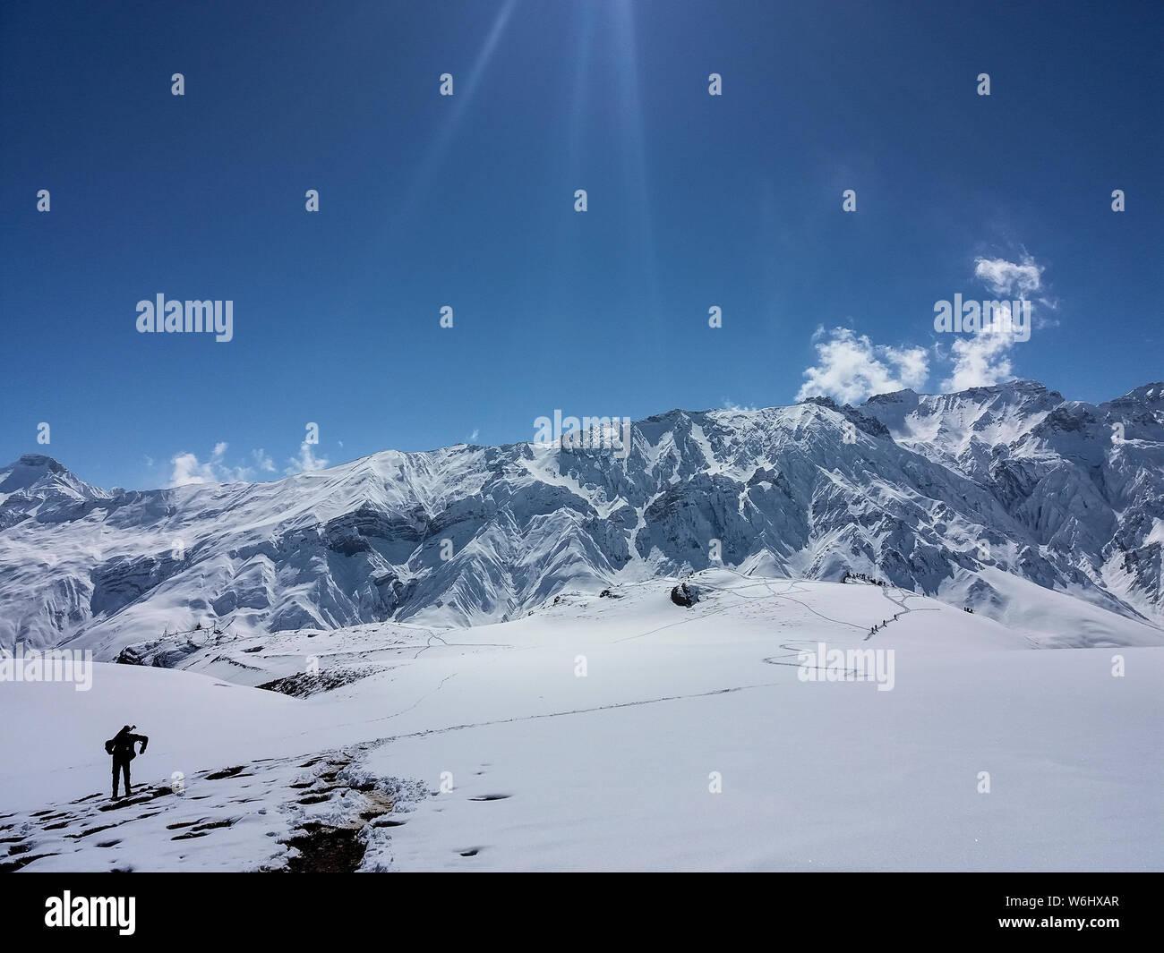 Taking photos of Snow leopard in High altitude of Himalayan range of ...