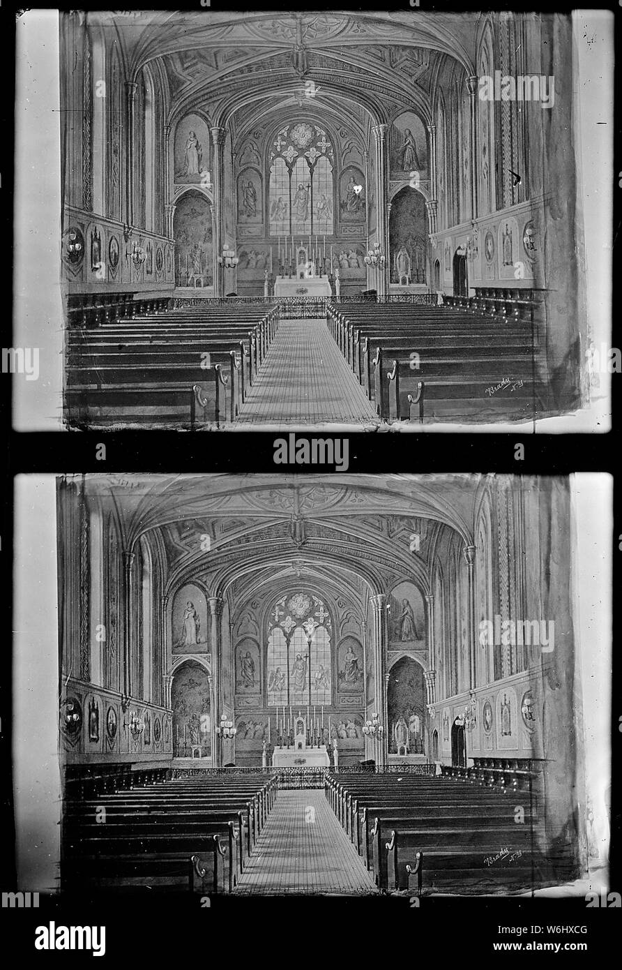 Inside of church Stock Photo - Alamy