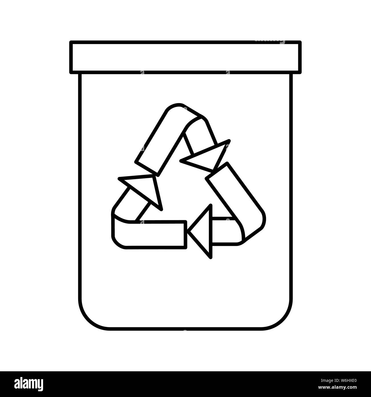 recycle bin waste isolated icon Stock Vector Image & Art - Alamy