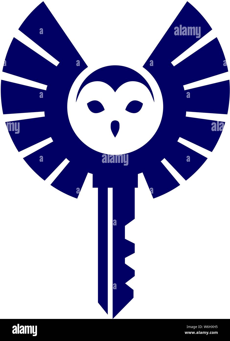 creative owl with key logo concept vector element design Stock Vector ...