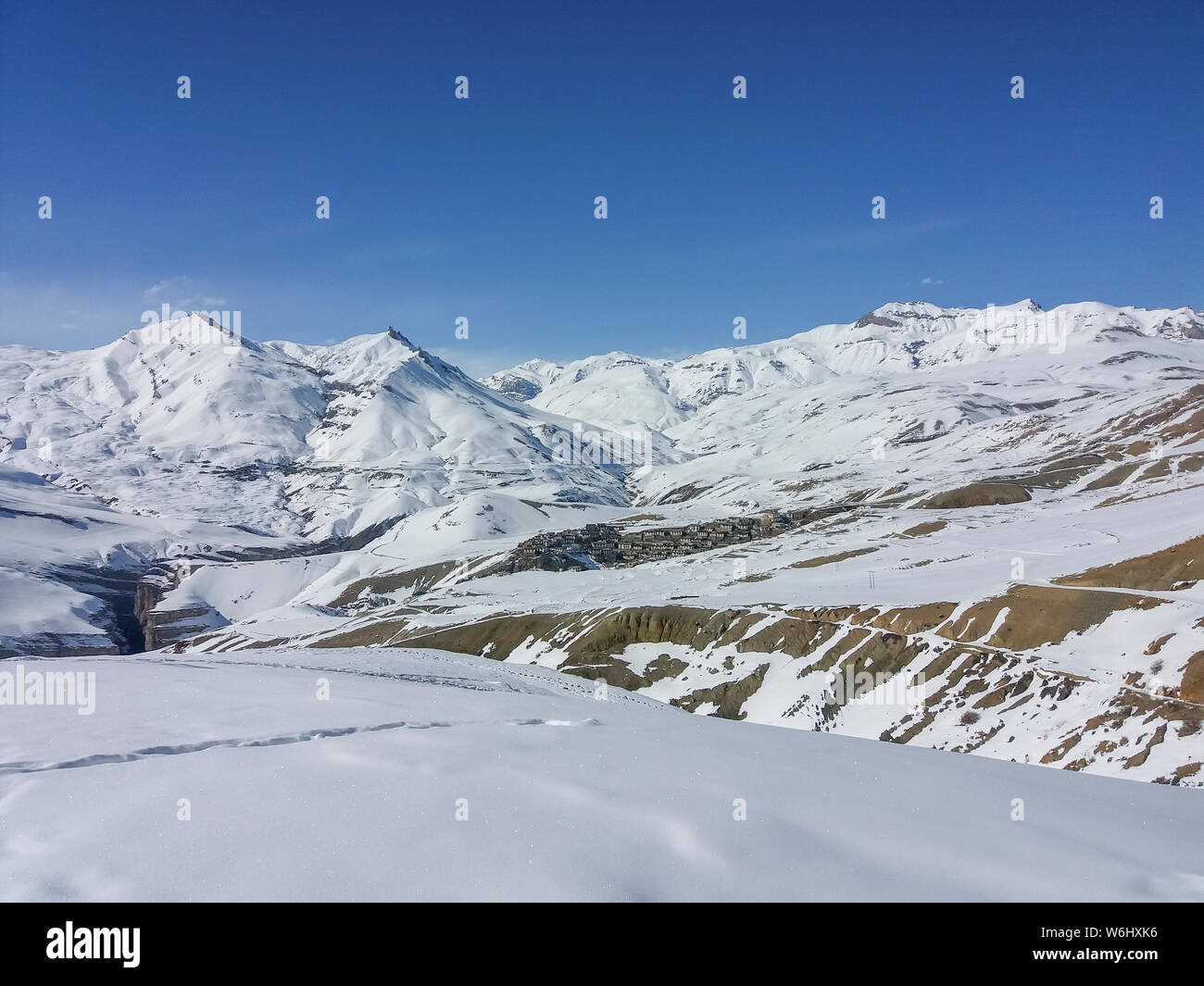 Kibber is a village high in the spiti valley in the himalayas in ...
