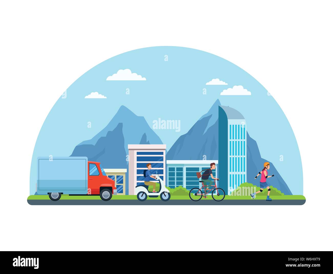 City transportation and mobility cartoons Stock Vector Image & Art - Alamy