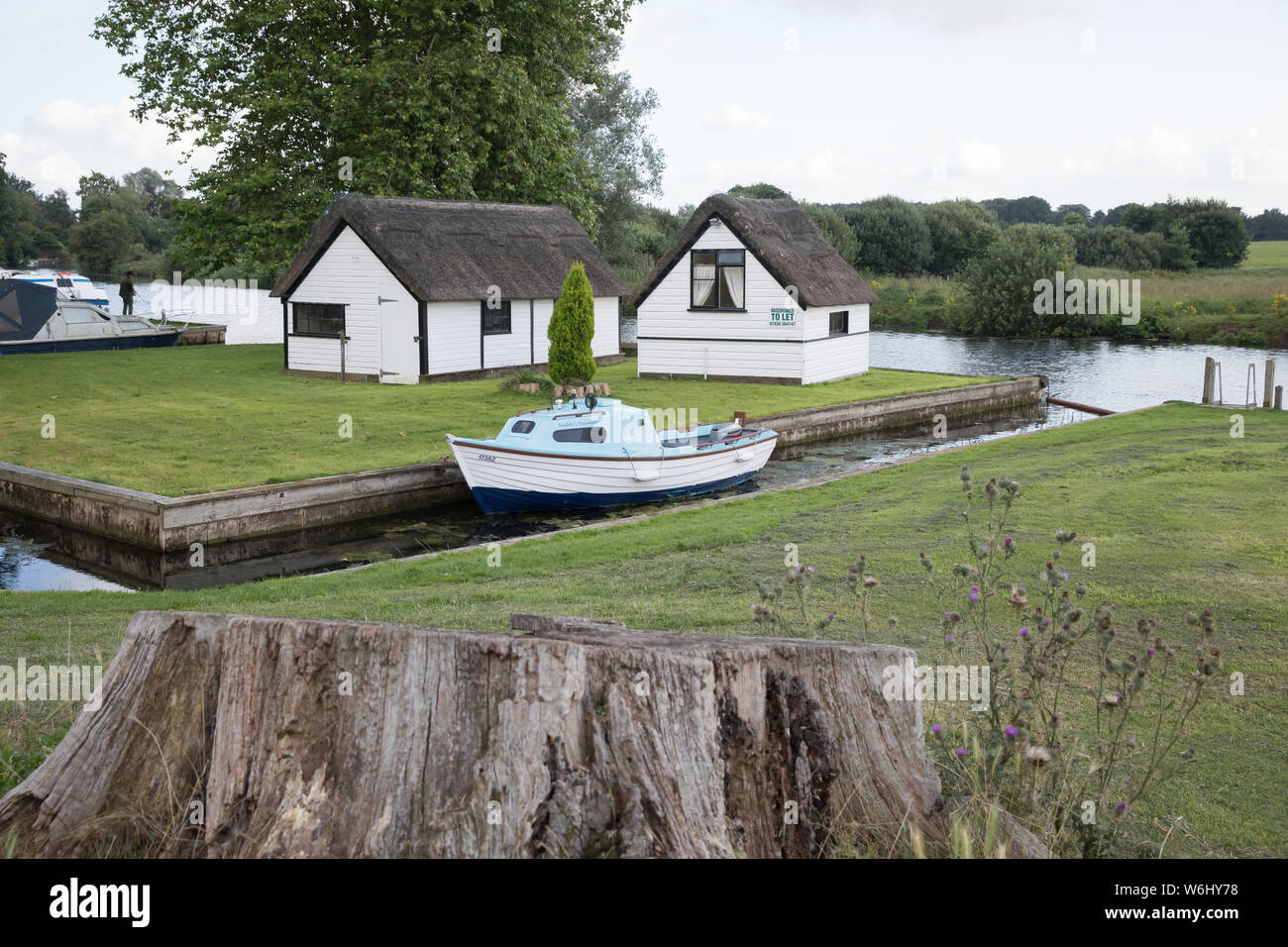 Boats Moored in Wroxham, Norfolk, Home of the Norfolk Broads Stock ...