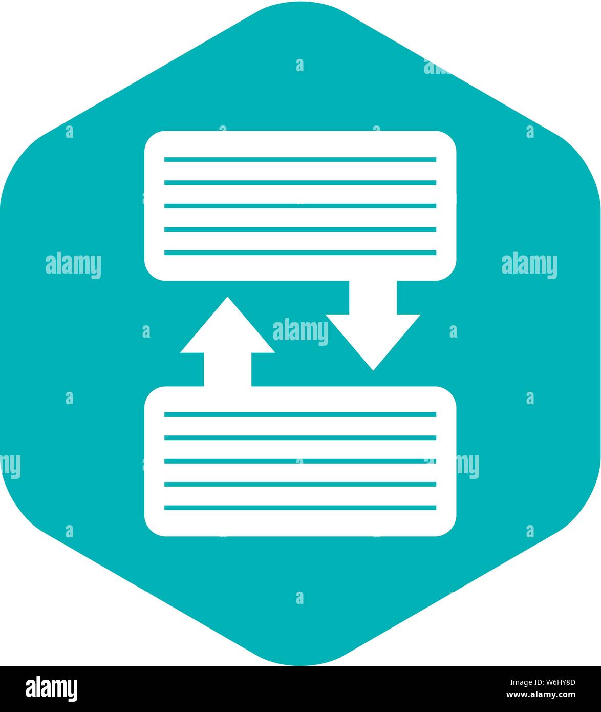 Infographic blocks with arrows icon, simple style Stock Vector Image ...