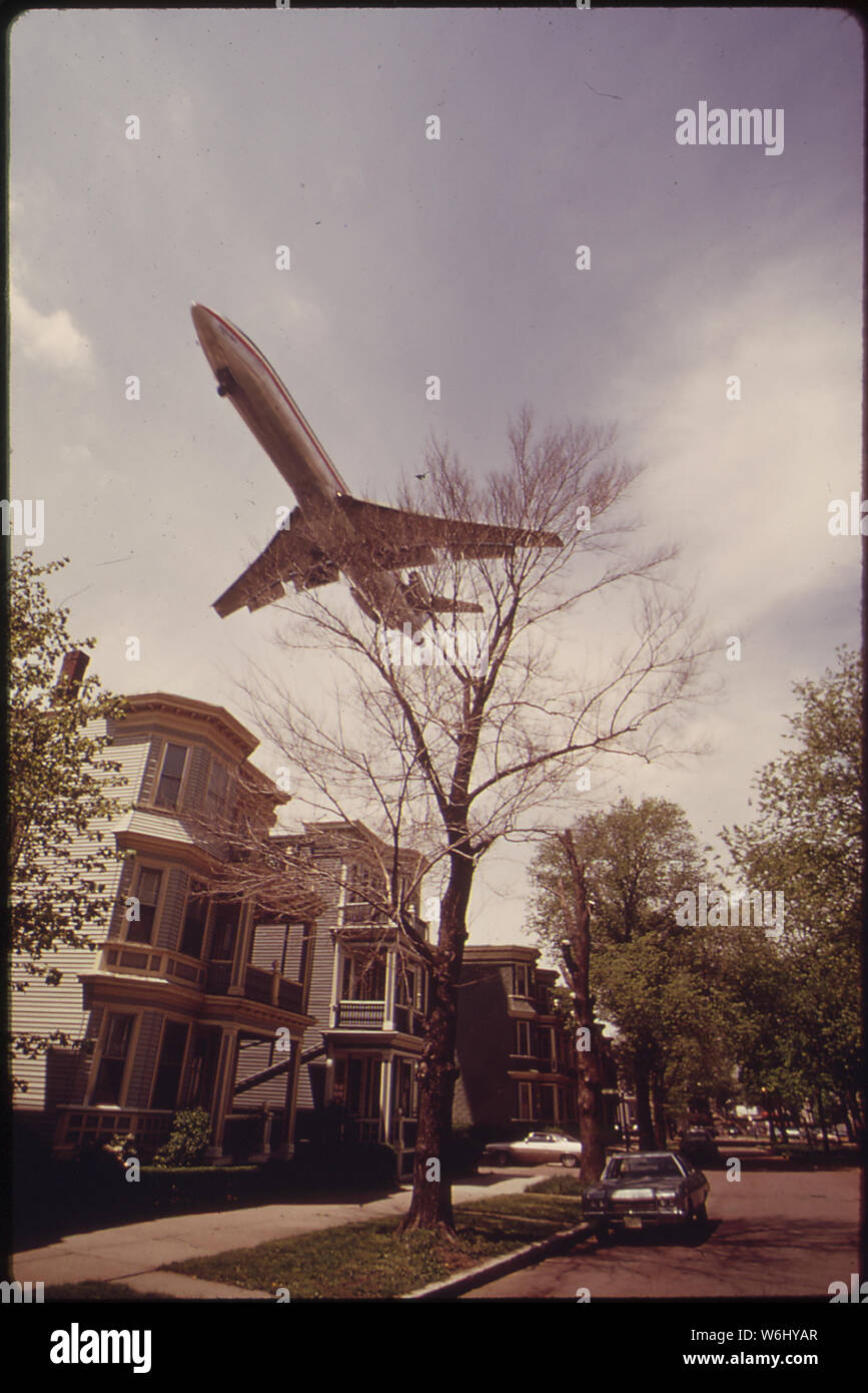 JET ZOOMS OVER SOUTHWESTERN SIDE OF NEPTUNE ROAD Stock Photo - Alamy