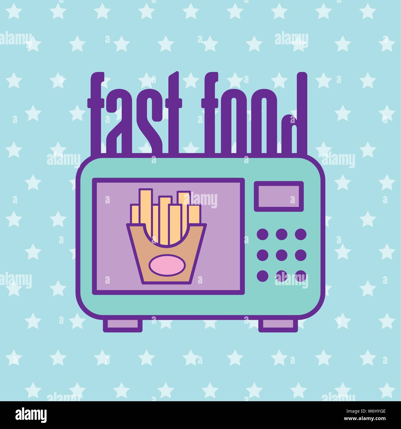 Fast food and french fries vector design Stock Vector Image & Art - Alamy