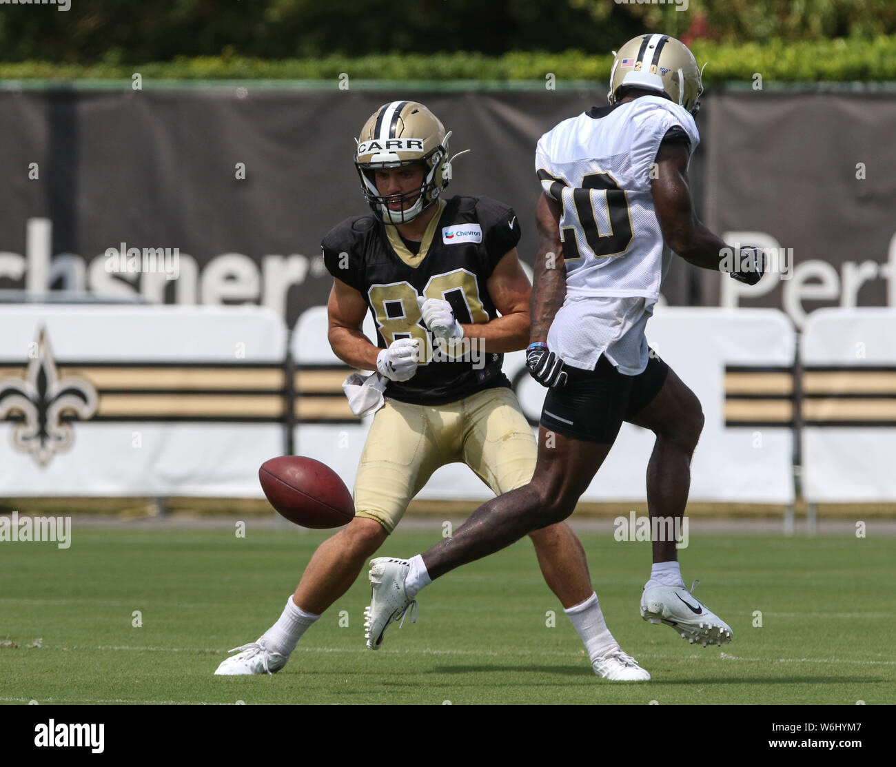 August 1, 2019: New Orleans Saints punt returner Austin Carr (80 ...