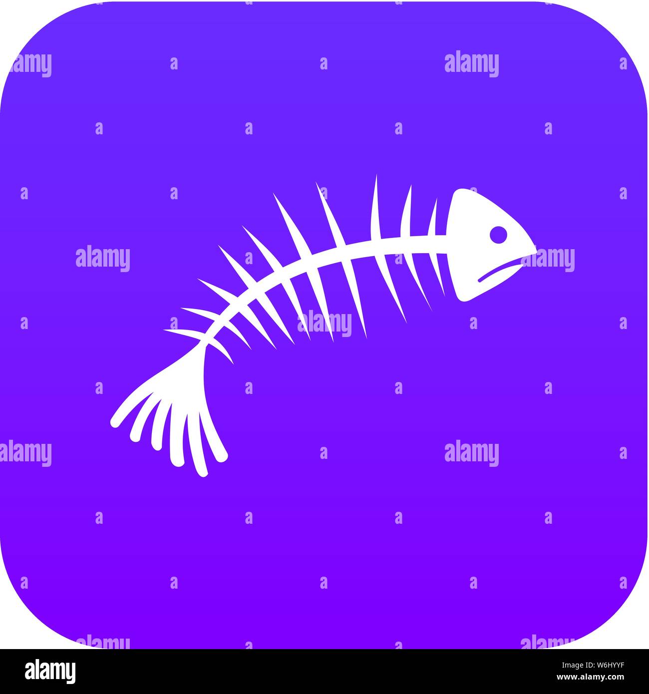 Fish bones icon digital purple Stock Vector Image & Art - Alamy