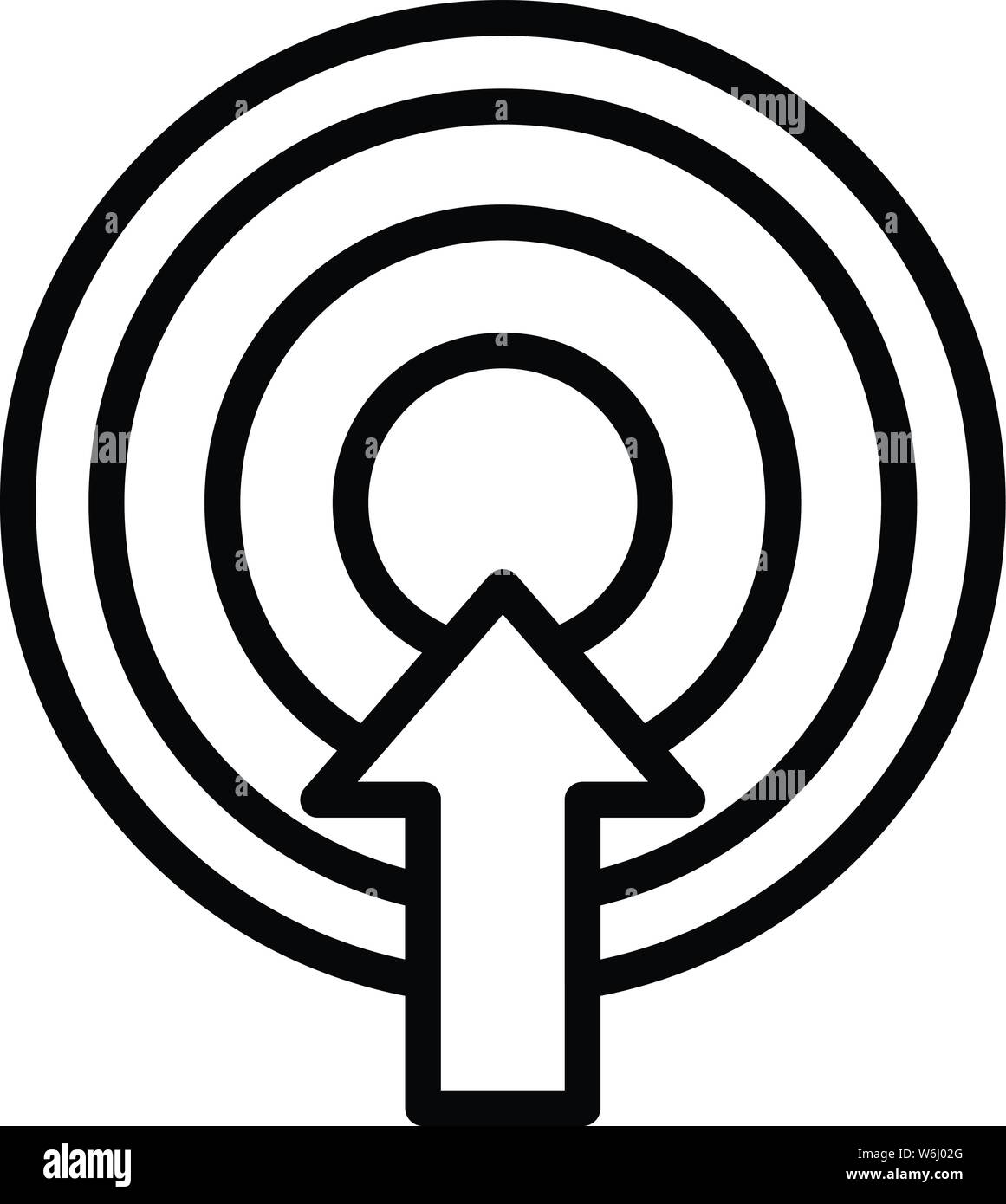 Target and arrow icon, outline style Stock Vector Image & Art - Alamy