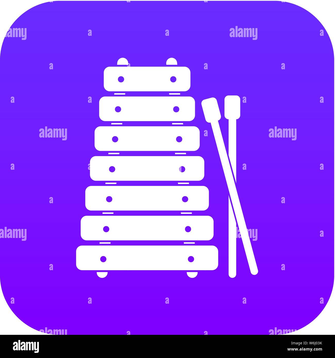 Xylophone and sticks icon digital purple Stock Vector Image & Art - Alamy