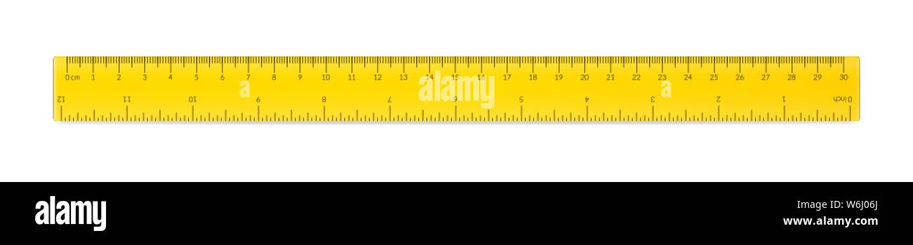 Engineer or architect plastic drafting ruler with an imperial and a ...