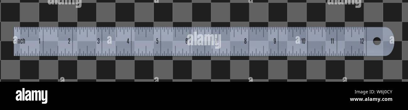 Engineer or architect plastic drafting ruler with an imperial units ...