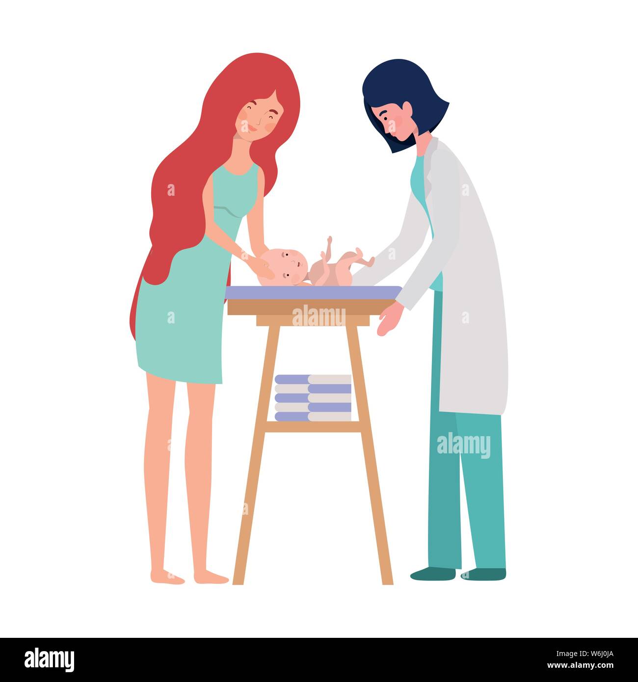 Mother with baby and doctor design Stock Vector Image & Art - Alamy