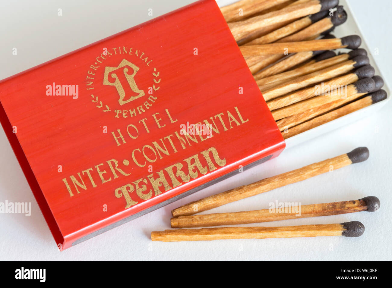 1970s Matches from the Hotel InterContinental Tehran, Iran Stock Photo ...