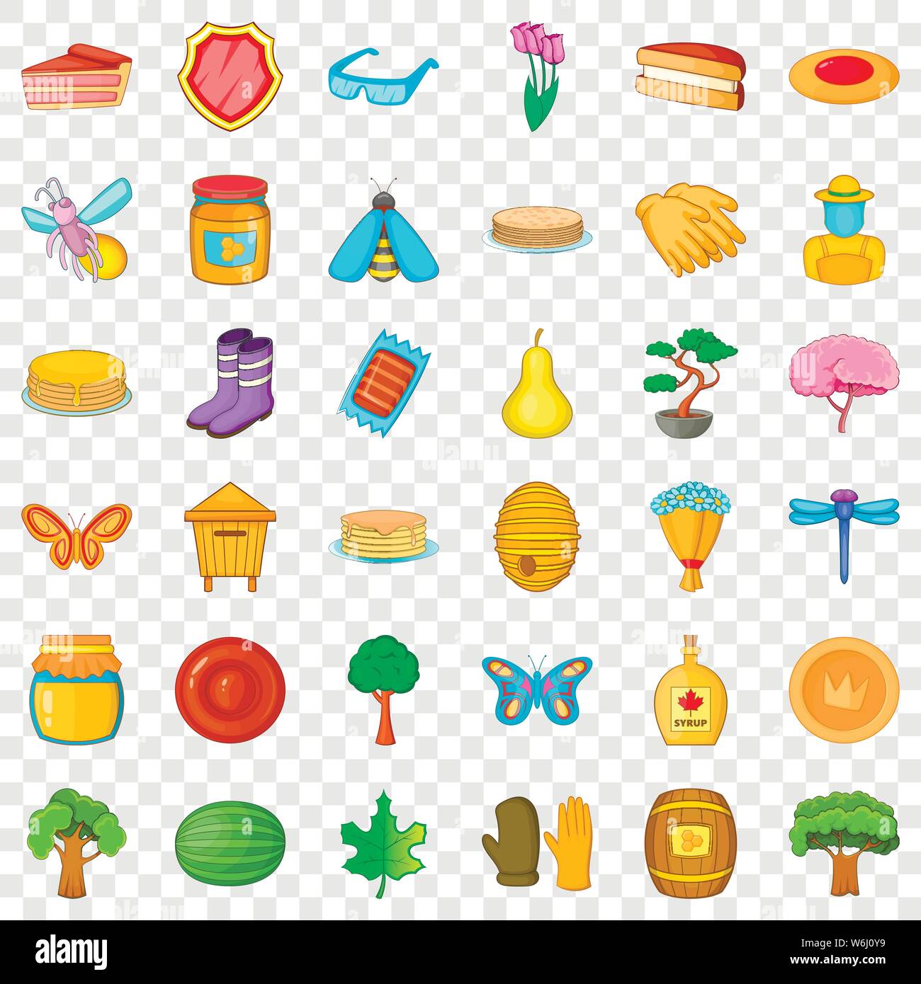 Sweet icons set, cartoon style Stock Vector Image & Art - Alamy