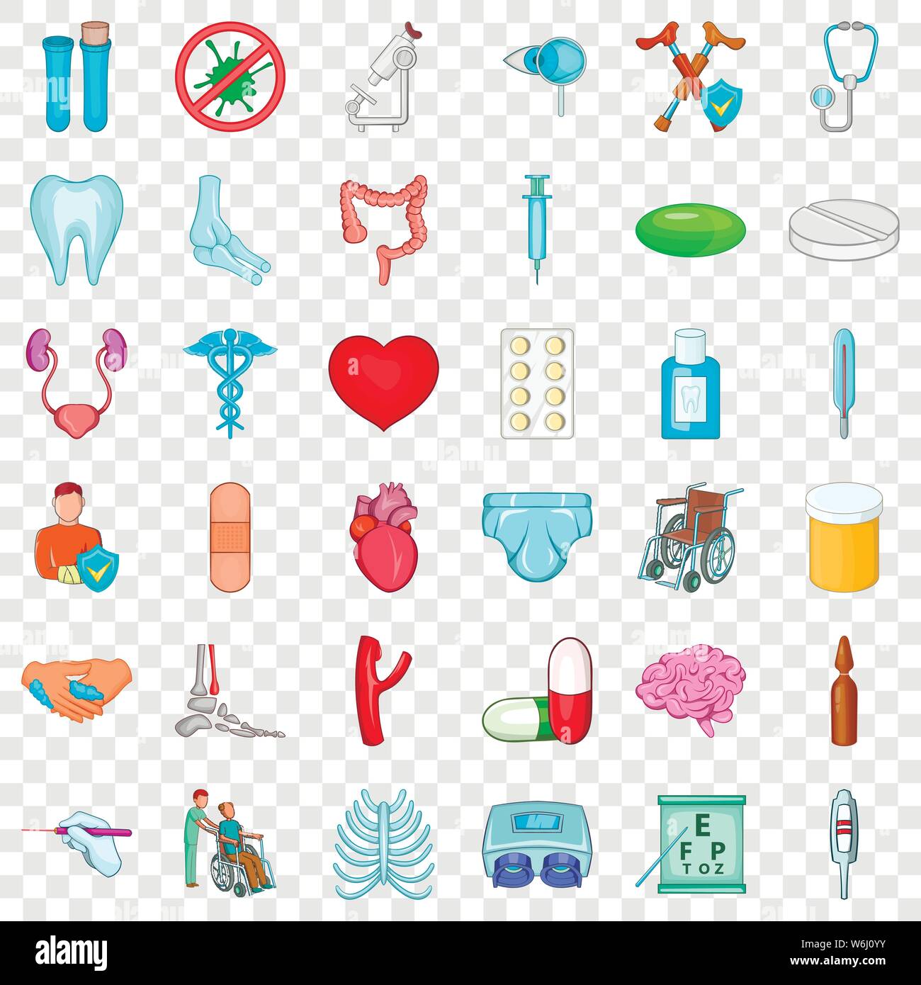 Molecule icons set, cartoon style Stock Vector Image & Art - Alamy