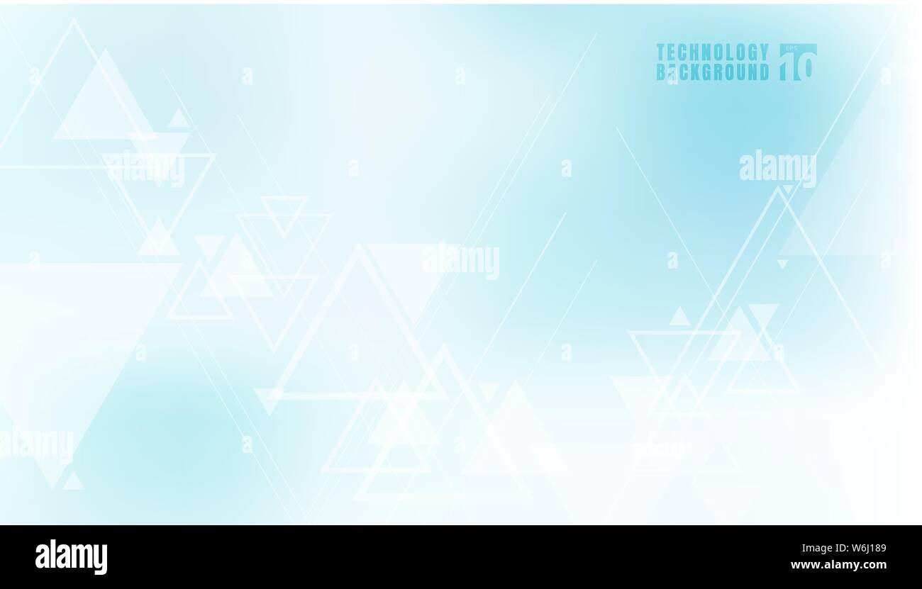 Abstract technology concept geometric triangles and lines on blue ...