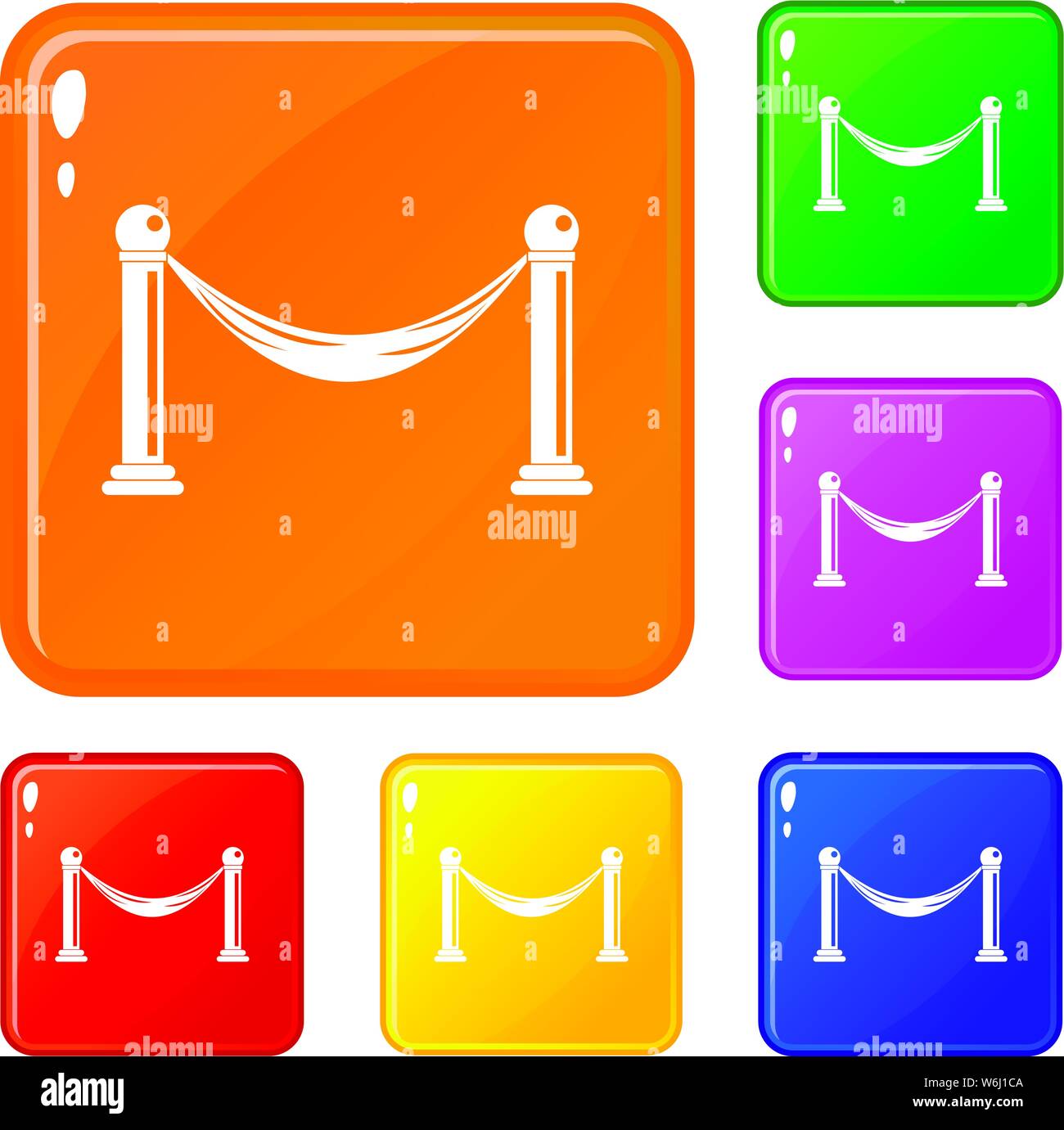 Barrier icons set vector color Stock Vector Image & Art - Alamy