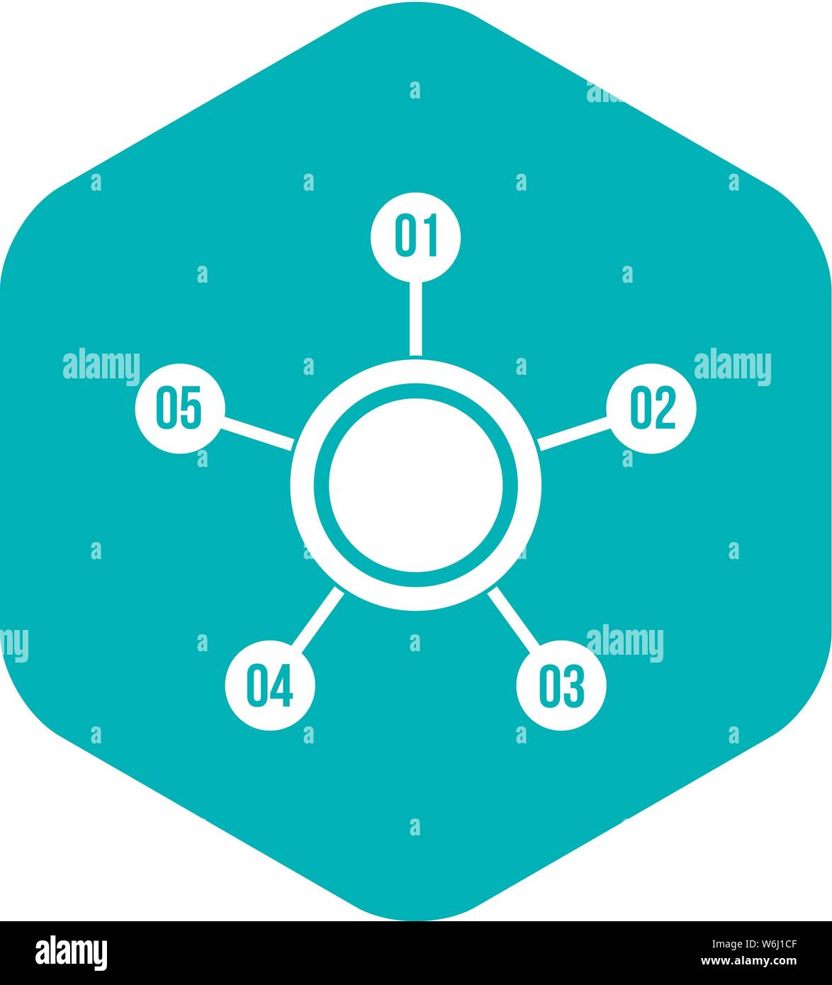 Circle chart with numbers icon, simple style Stock Vector Image & Art ...