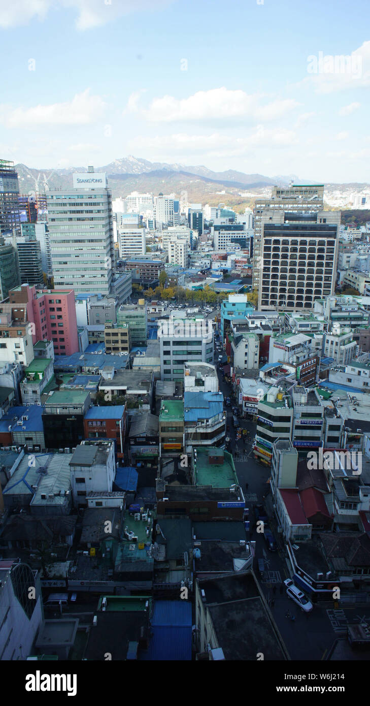 Downtown landscape of Seoul Stock Photo - Alamy