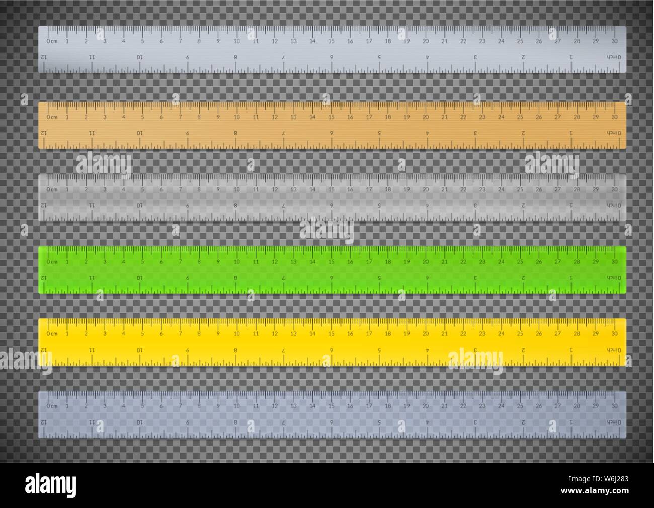 Engineer or architect or school drafting ruler with an imperial and a ...