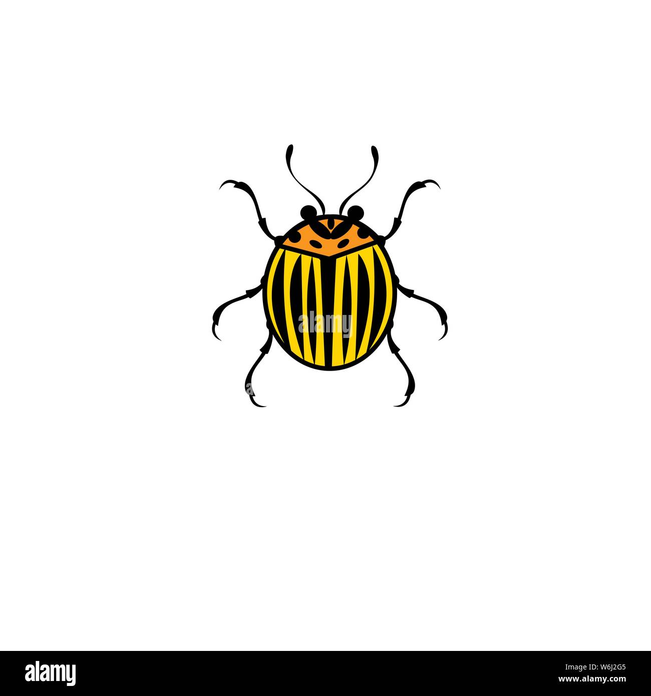Vector symbol color colorado potato beetle isolated on white background ...