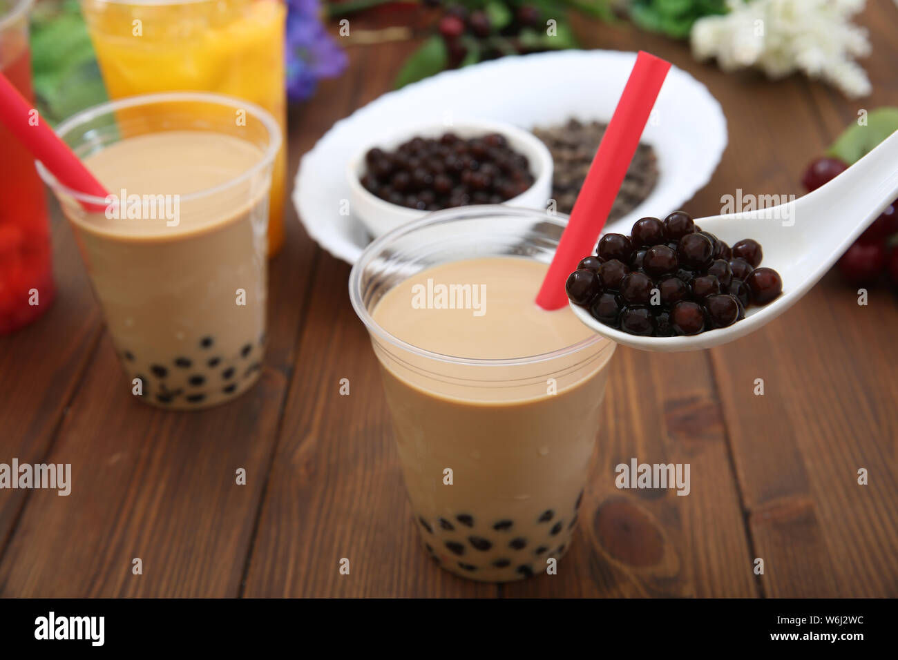Tapioca milk tea Stock Photo - Alamy