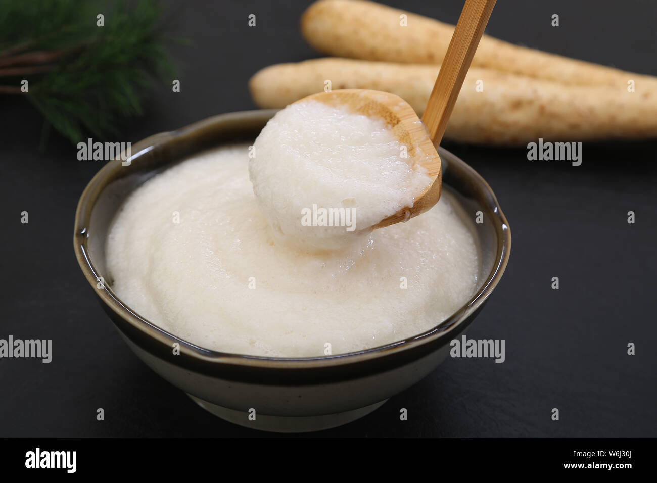 Tororo (Grated yam Stock Photo - Alamy