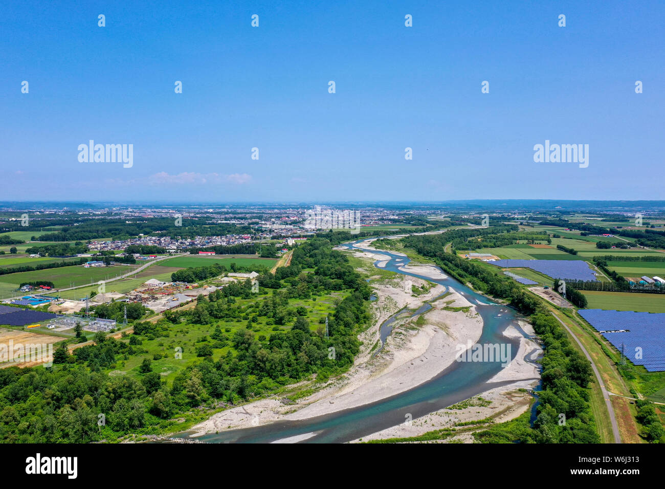 Aerial Photography of Tokachi, Hokkaido, Japan Stock Photo - Alamy