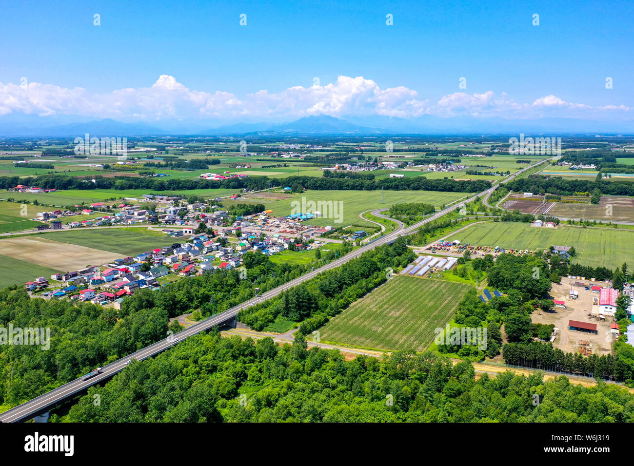 Aerial Photography of Tokachi, Hokkaido, Japan Stock Photo - Alamy