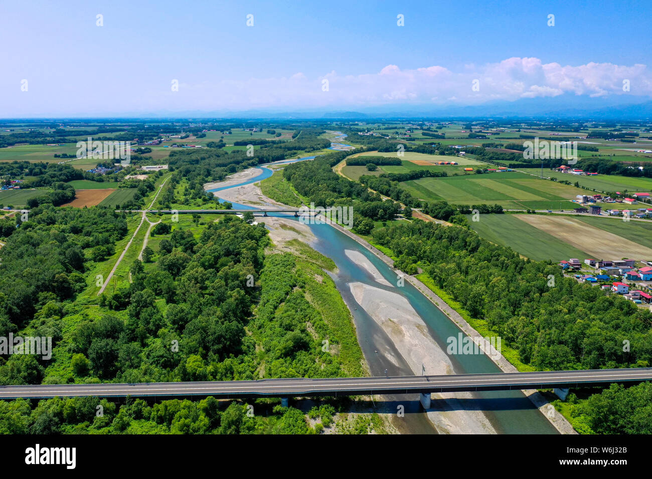 Aerial Photography of Tokachi, Hokkaido, Japan Stock Photo - Alamy
