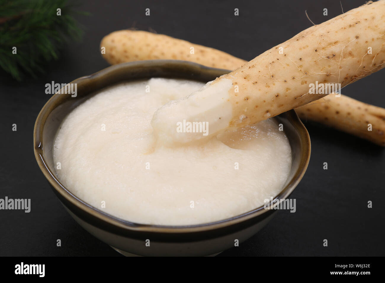 Tororo (Grated yam Stock Photo - Alamy