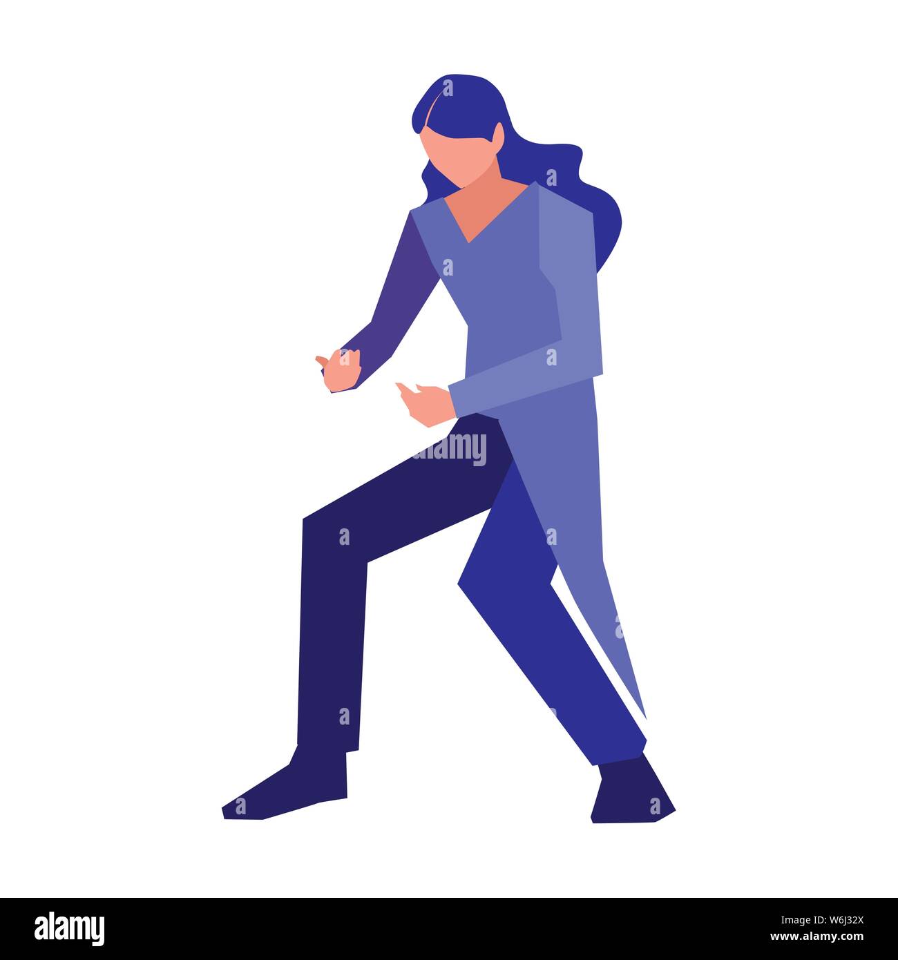 dancing man character on white background vector illustration Stock ...