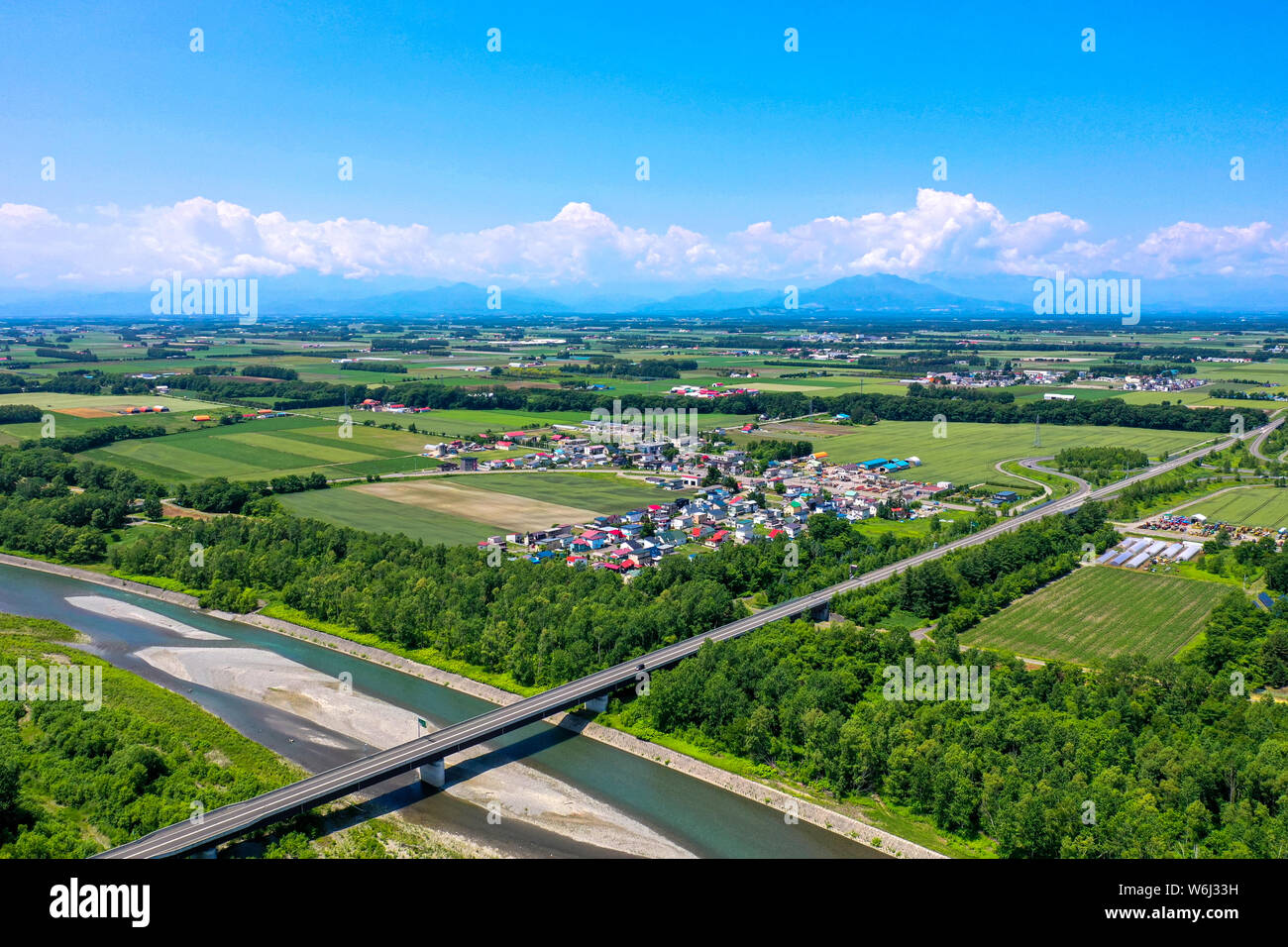 Aerial Photography of Tokachi, Hokkaido, Japan Stock Photo - Alamy