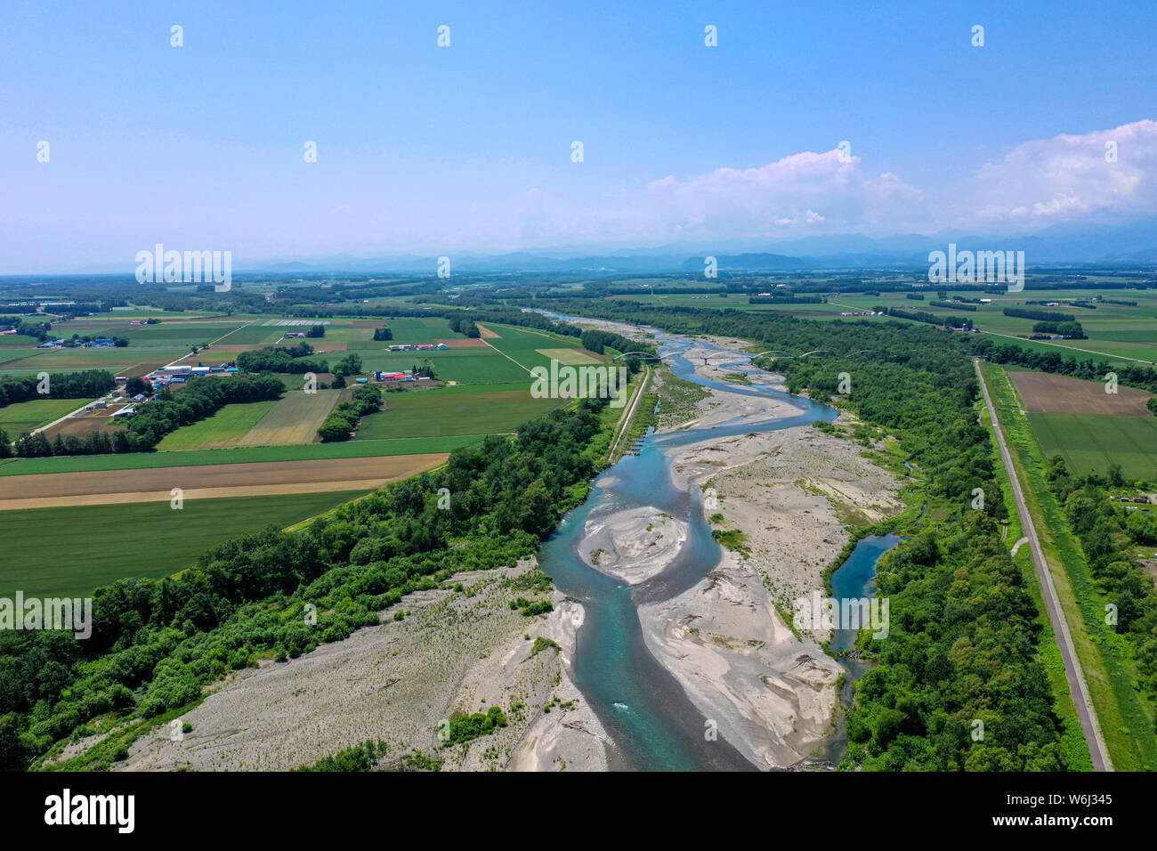 Aerial Photography of Tokachi, Hokkaido, Japan Stock Photo - Alamy