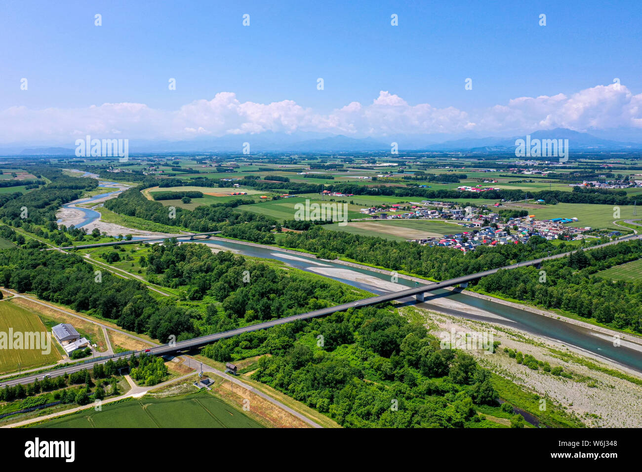 Aerial Photography of Tokachi, Hokkaido, Japan Stock Photo - Alamy