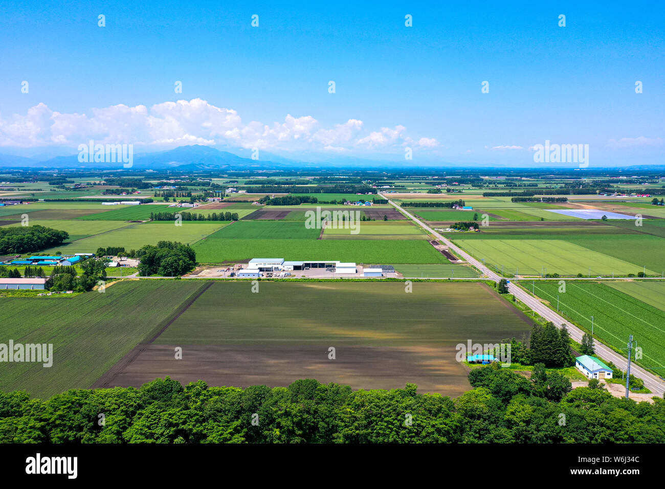 Aerial Photography of Tokachi, Hokkaido, Japan Stock Photo - Alamy